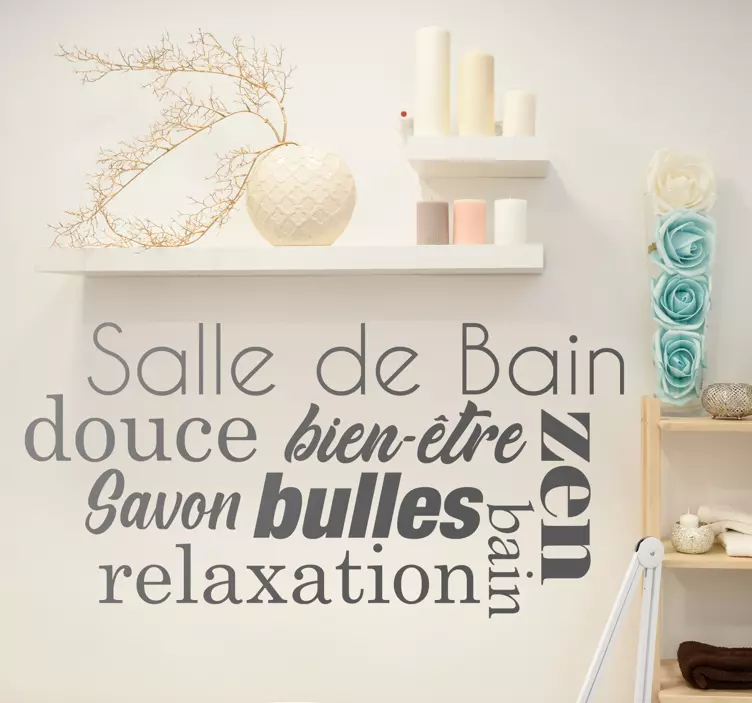 Sticker salle de bain relaxation - TenStickers